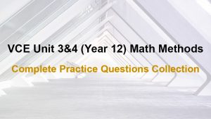 VCE Practice Questions • AsterQ (updated November 2025)